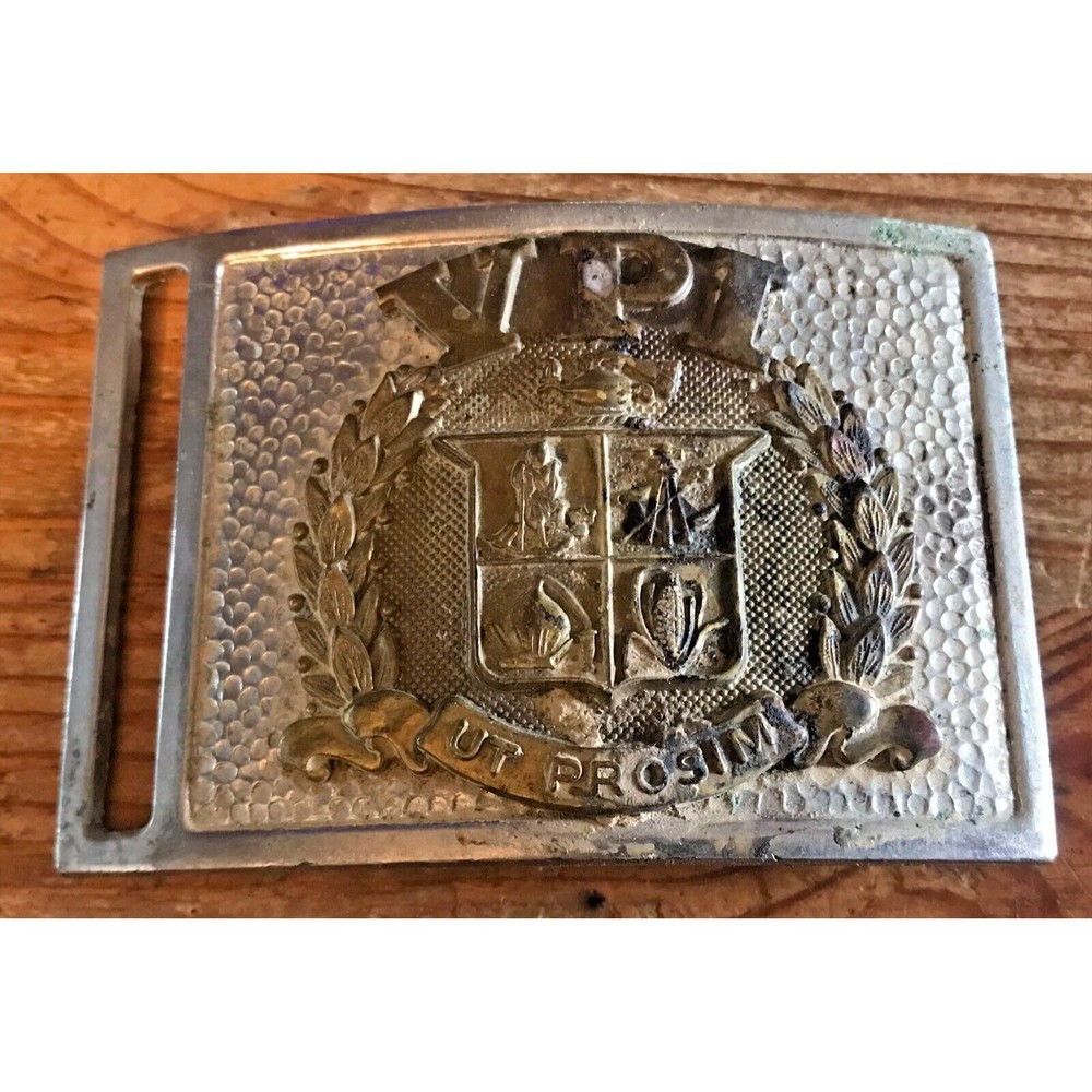 Vintage Vpi Belt Buckle Virginia Tech University Bras… - Gem